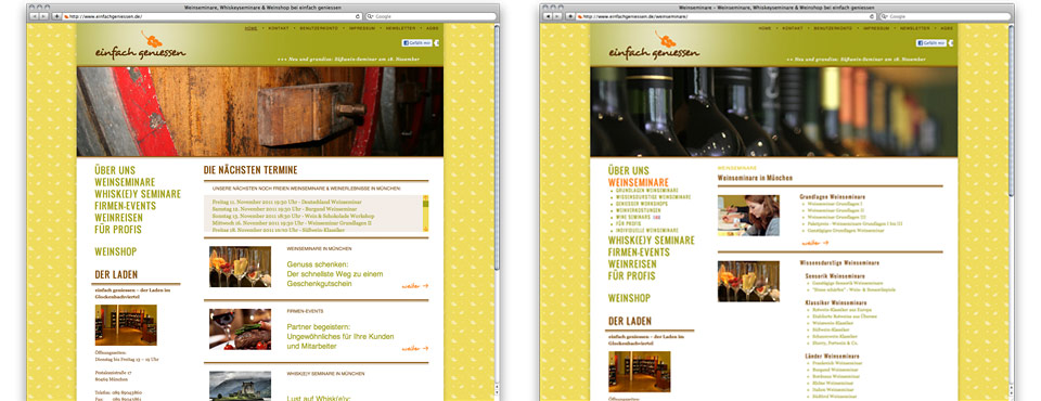 einfach geniessen - Webdesign Lisa Vrabec & Loan Pham Duc